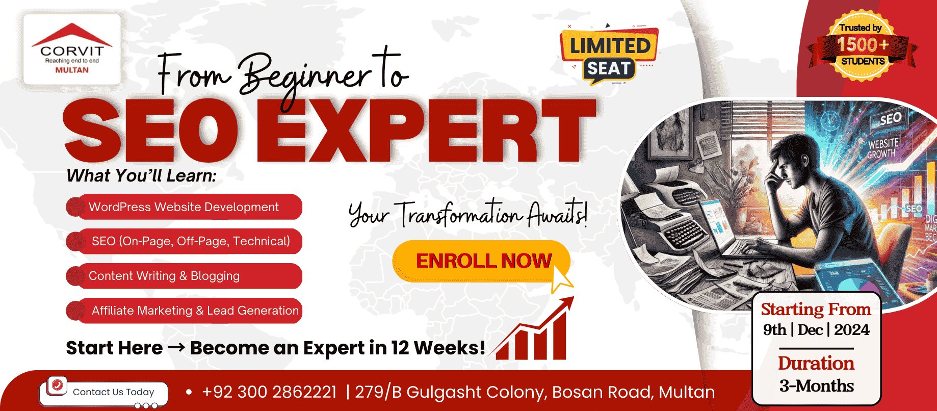 SEO & Digital Marketing - Corvit Systems Multan