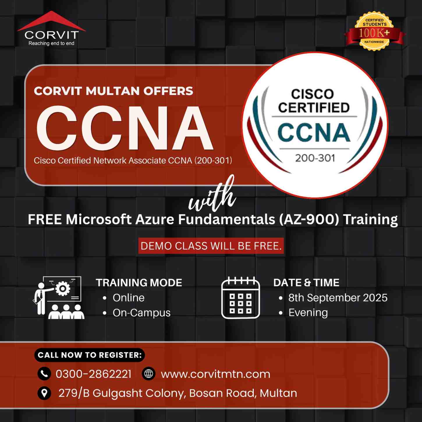 CCNA Training in Multan | Free Azure Fundamentals – Corvit